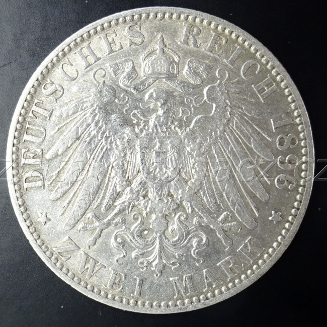 Německo - Sasko - 2 Marka 1896 E :: Numismatika Zlatá Koruna